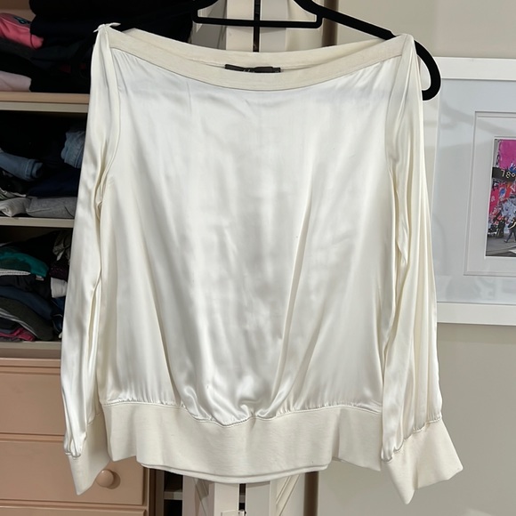 kulson | Tops | Kulson White Silk Top | Poshmark